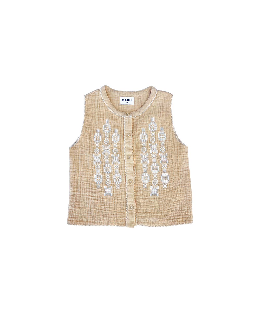 Folk Vest - Sandstone – MABLI