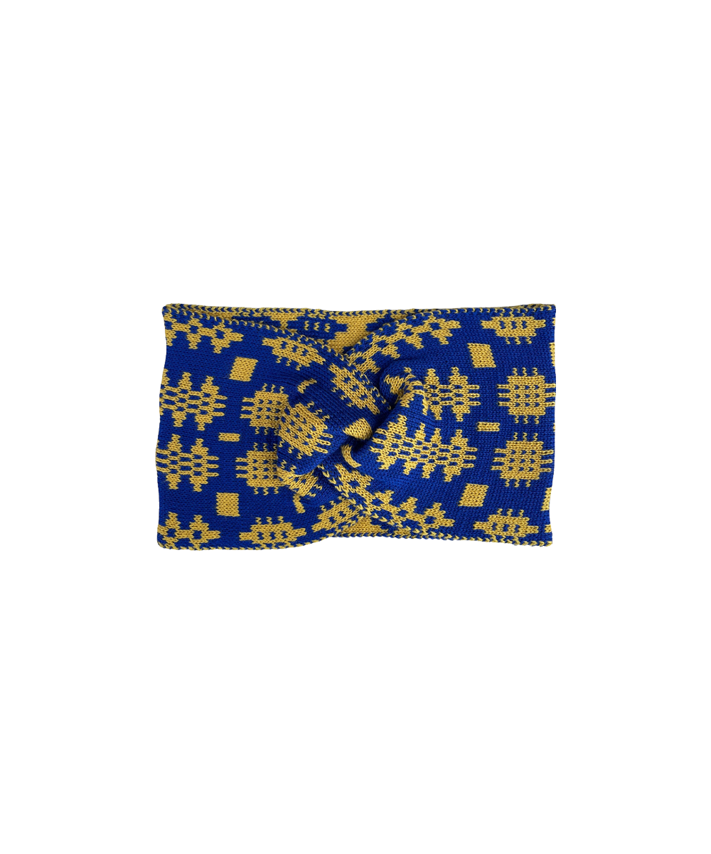 Carthen Merino Headband - Sapphire / Gold – MABLI